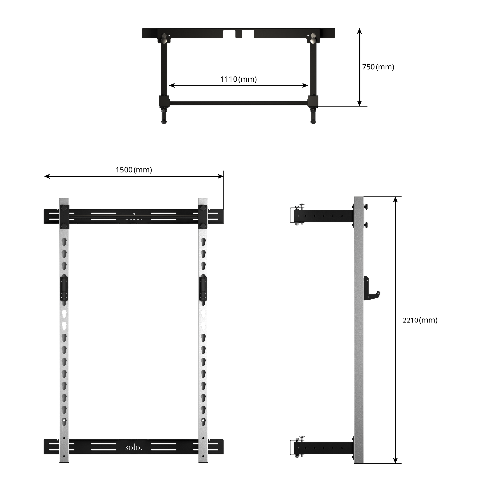 Solo Wall Mounted Folding Squat Rack | UK Made Folding Power Rack